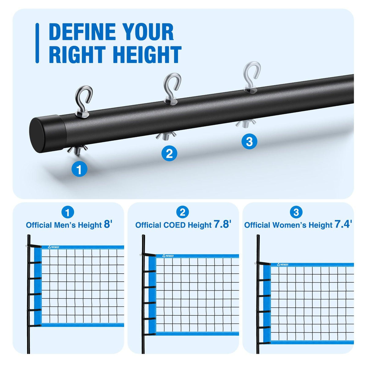 Professional Volleyball Net Set Heavy Duty Portable with Poles Ball Pu ...