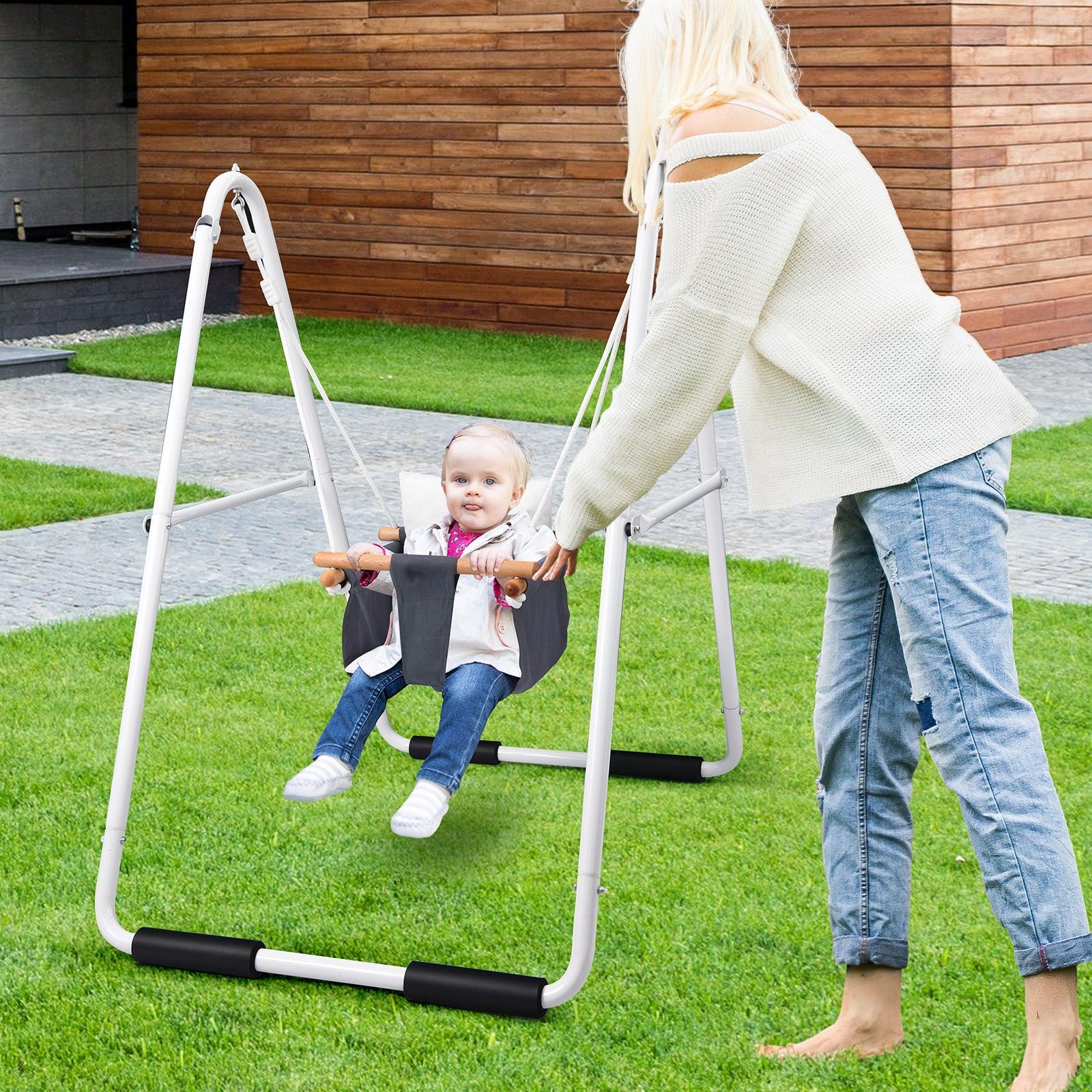 Toddler Swing with Foldable Heavy Duty Stand – Autojoy