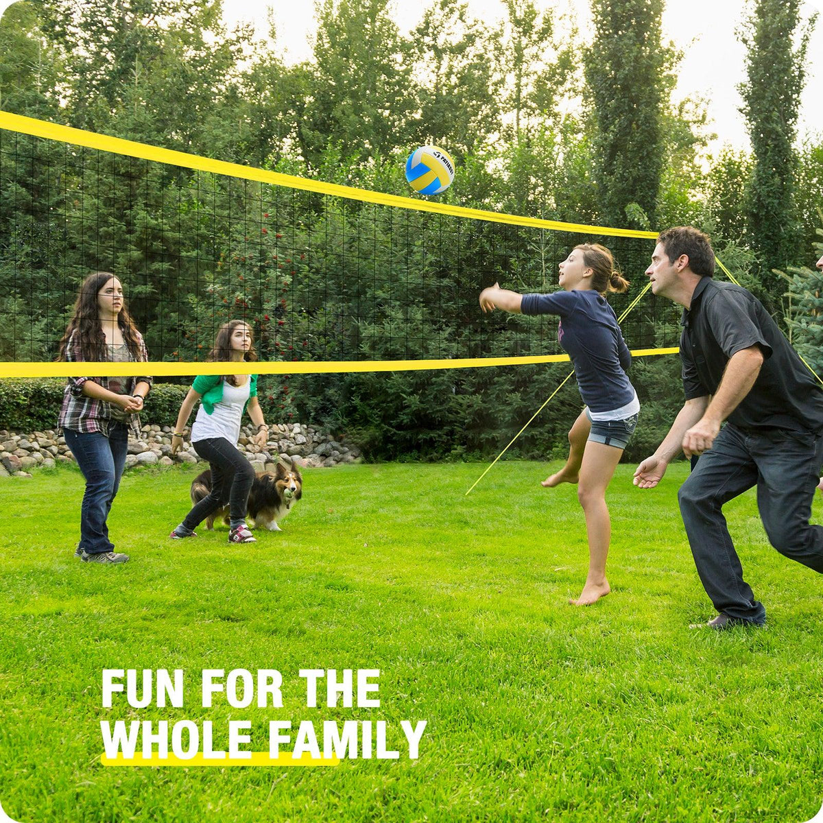 Professional Outdoor Volleyball Net Set with Adjustable Height Poles w ...