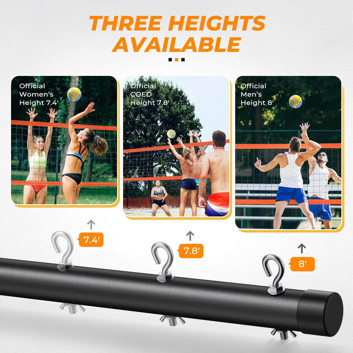Patiassy Outdoor Portable Volleyball Net Set System for Backyard – Autojoy
